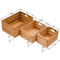 China Pine Wood Crates for storage  wooden  storage box wooden vegetable storage crate for sale