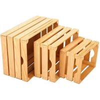 China Pine Wood Crates for storage  wooden  storage box wooden vegetable storage crate for sale