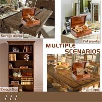 China Newest Acacia Wood Decorative Storage Boxes Wooden Jewelry Box Wooden Box with Hinged Lid for sale