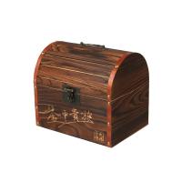 China Vintage Storage Box with Lock Solid Wood Antique  Box Holder with  Lid Retro Decorative  Holder Box for Tea for sale