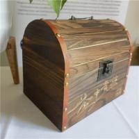China Factory Supply Wooden Decorative Boxes with Hinged Lid Black Wooden Box Wood Tea Box for sale