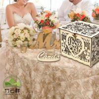 China Warm DIY Wedding Card Box with Lock Wood Card Box Gift Card Holder Card Box Perfect for Weddings, Baby Showers, Birthdays for sale