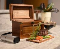 China Decorations 8.7 Inch Wooden Food Containers  Wooden Storage Box Kitchen for sale