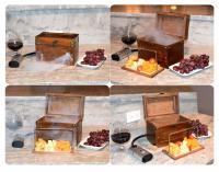 China Decorations 8.7 Inch Wooden Food Containers  Wooden Storage Box Kitchen for sale