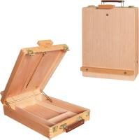 China Customized Art Supplies Box Easel Sketchbox Painting Storage Box, Adjust Wood Tabletop Easel for Drawing & Sketching Student for sale