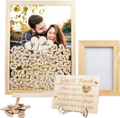 China Personalized Alternative Wedding Guest Book Heart shape Our Guestbook Sign for sale