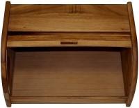 China Customized Woods Large Acacia Wooden Bamboo Bread Box | Storage Container Box with Rolltop Lid for Kitchen for sale