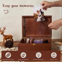 China Decorative Storage Box With a Hinge Lids For Picture Letter Time Capsule - Elegant Christmas Wedding Memory Box for sale