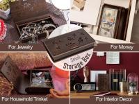 China Customized Handmade Wooden Gift Box - Keepsake Memory Box, Unique Gift Box holder for Jewelry, Gift card, Him or Her for sale