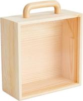 China Toy Figure Display Box Wood Craft Shadow Boxes Transparent Acrylic Sliding Lid Wooden Gift Boxes with Clear Lid for sale