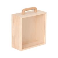 China Toy Figure Display Box Wood Craft Shadow Boxes Transparent Acrylic Sliding Lid Wooden Gift Boxes with Clear Lid for sale