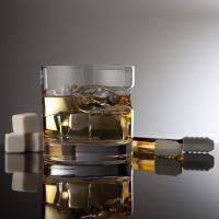 China Cigar Whiskey Glass Wooden Gift Box, Old Fashioned Glass, Cooling Whiskey Stones and Tongs Bar Wood Box for sale