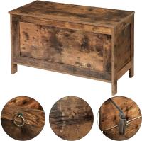 China Toy Box, Retro Wooden Look Storage Chest with Safety Hinge, Easy Assembly (Rustic Brown) for sale