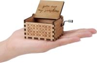 China You are My Sunshine Wood Music Boxes,Laser Engraved Vintage Wooden Sunshine Musical Box Gifts for sale