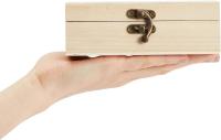 China Unfinished Wooden Boxes for Crafts with Hinged Lids and Front Clasps, Jewelry, Crafts, Storage for sale
