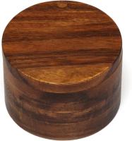 China International Acacia Wood Salt or Spice Box with Swivel Cover for sale