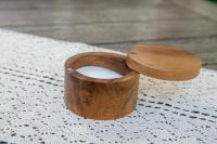 China International Acacia Wood Salt or Spice Box with Swivel Cover for sale