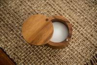 China International Acacia Wood Salt or Spice Box with Swivel Cover for sale