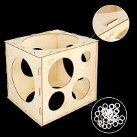 China Collapsible Wood Balloon Sizer Cube Box for Balloon Decorations, Balloon Arches, Balloon Columns for sale