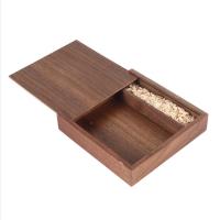 China wedding gift  storage box burnt color pull-out wooden photo storage box solid wood lettering retro wooden box for sale