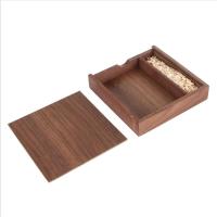 China wedding gift  storage box burnt color pull-out wooden photo storage box solid wood lettering retro wooden box for sale