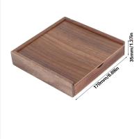 China wedding gift  storage box burnt color pull-out wooden photo storage box solid wood lettering retro wooden box for sale