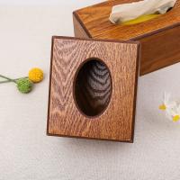 China Wooden Bamboo Square Tissue Paper Holder Tissue Box Napkin Container for sale