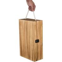 China Home Decorative Whiskey Gift Box Wood Double Bottle Wine Box for sale