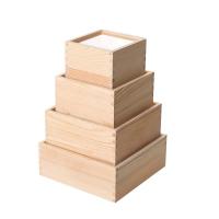 China Unfinished Wood Boxes, Small Wooden Box with Lid, DIY Birthday Party Favor Gift Supplies for sale