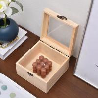 China Unfinished Acrylic Top  Wooden Packaging Box Decorations Jewelry Wooden Display Box for sale