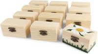 China Bright Creations Unfinished Wood Treasure Chest Box with Lid & Locking Clasp 3.5 x 2.2 x 2 inches for sale