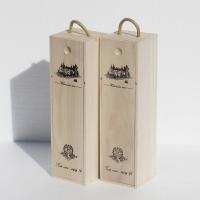 China Single Bottle Craft Wine Bottle Box Wooden Red Wine Box for sale