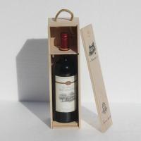 China Single Bottle Craft Wine Bottle Box Wooden Red Wine Box for sale