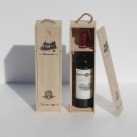 China Single Bottle Craft Wine Bottle Box Wooden Red Wine Box for sale