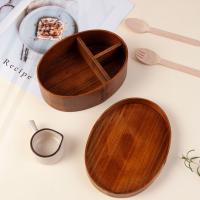 China Japanese Bento Box with Divider Wooden Bento Lunch Box for Picnicking Office Hiking Camping for sale