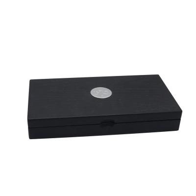 China Factory custom wholesale logo fashion high-grade wooden storage box black gift box for sale