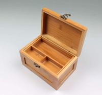China Independent Locker Double Stash Box Bamboo Jewelry Storage Box With Tray ODM for sale