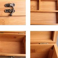 China Independent Locker Double Stash Box Bamboo Jewelry Storage Box With Tray ODM for sale