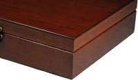 China Wooden Treasure Box with Brass Latch (Redwood Finish) for sale