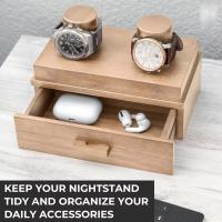 China Vintage Customized Watch Storage Case Clear Acrylic Cover Watch Wooden Drawer Box for sale