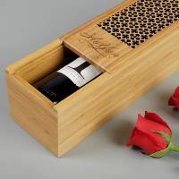 China Logo  Customized Wine Bottle Box Red Wine Shipping Boxes With Sliding Lid for sale
