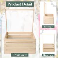 China Wooden Shower Party Crate Closet, Shower Party gift basket with handles and garland Storage Crate Basket Shower Wooden crate for sale