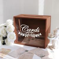 China Customized wooden wedding card box gift card storage box for sale