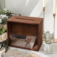 China Customized wooden wedding card box gift card storage box for sale