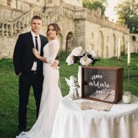 China Customized wooden wedding card box gift card storage box for sale