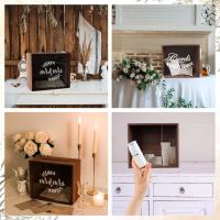 China Customized wooden wedding card box gift card storage box for sale