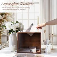 China Customized wooden wedding card box gift card storage box for sale