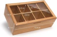 China Customized wooden 8-cell storage box Coffee bag tea bag storage box for sale