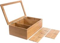 China Customized wooden 8-cell storage box Coffee bag tea bag storage box for sale