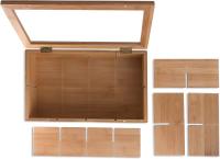 China Customized wooden 8-cell storage box Coffee bag tea bag storage box for sale